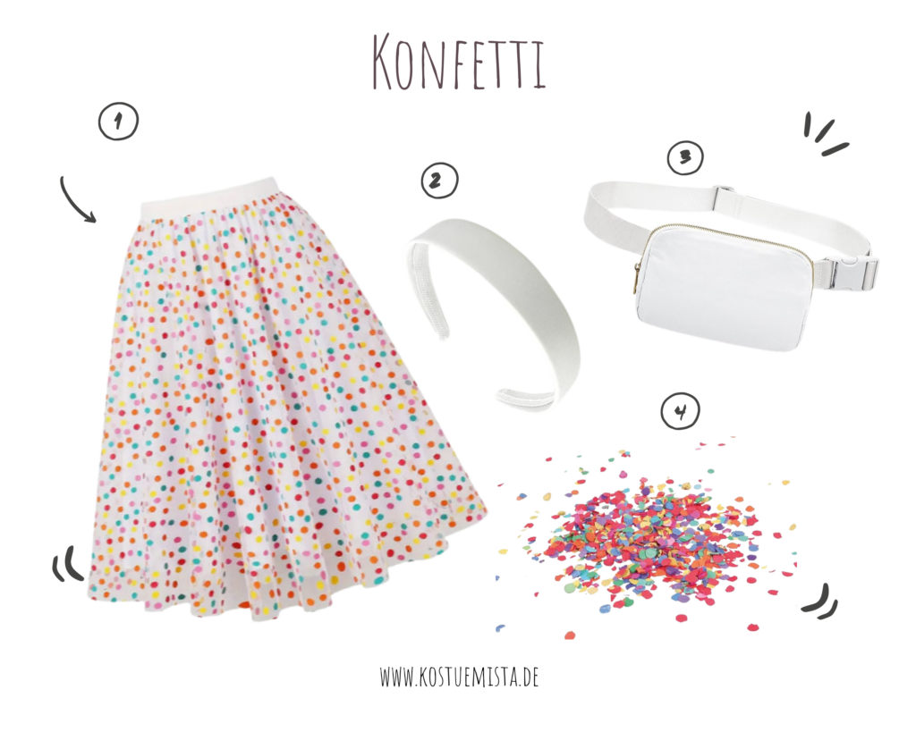 Konfetti Kostüm - Kostümista- DIY Kostüminspiration für Karneval ...