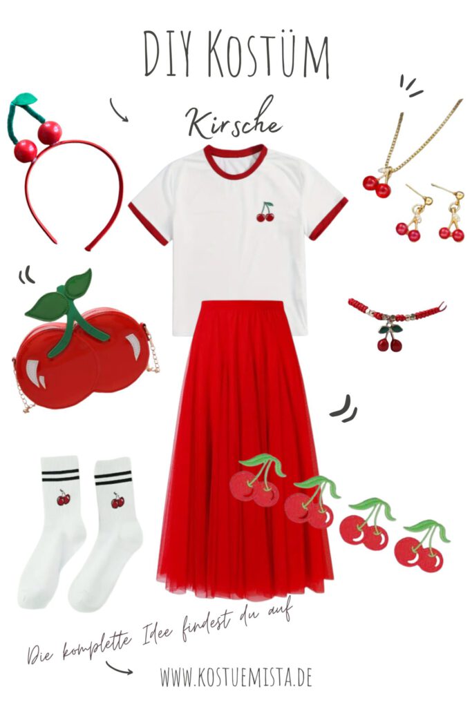 Kirsch Kostüm - Kostümista- DIY Kostüminspiration für Karneval ...